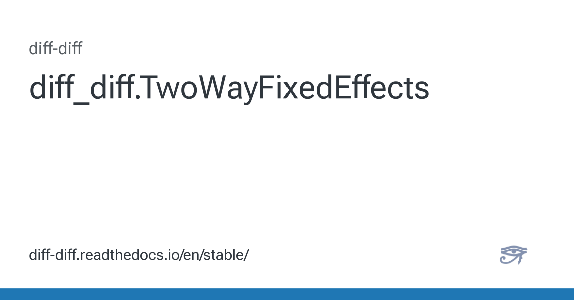 diff_diff.TwoWayFixedEffects — diff-diff: Difference-in-Differences ...